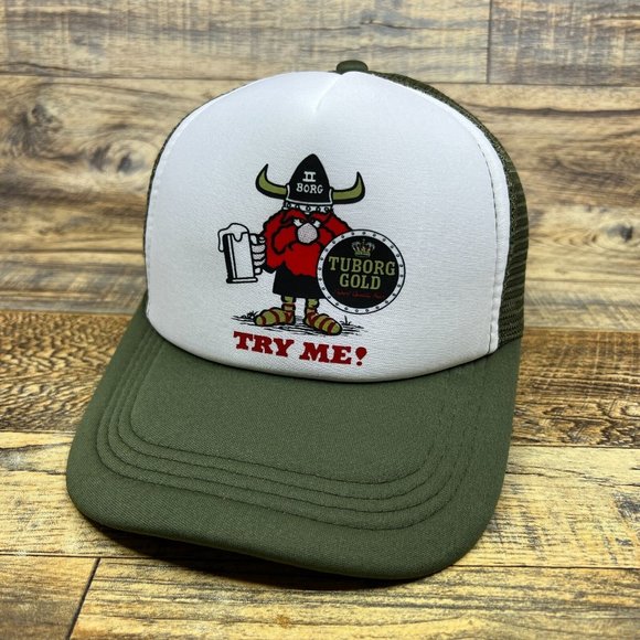 Unbranded | Accessories | Tuborg Gold Mens Trucker Hat Olive Snapback ...